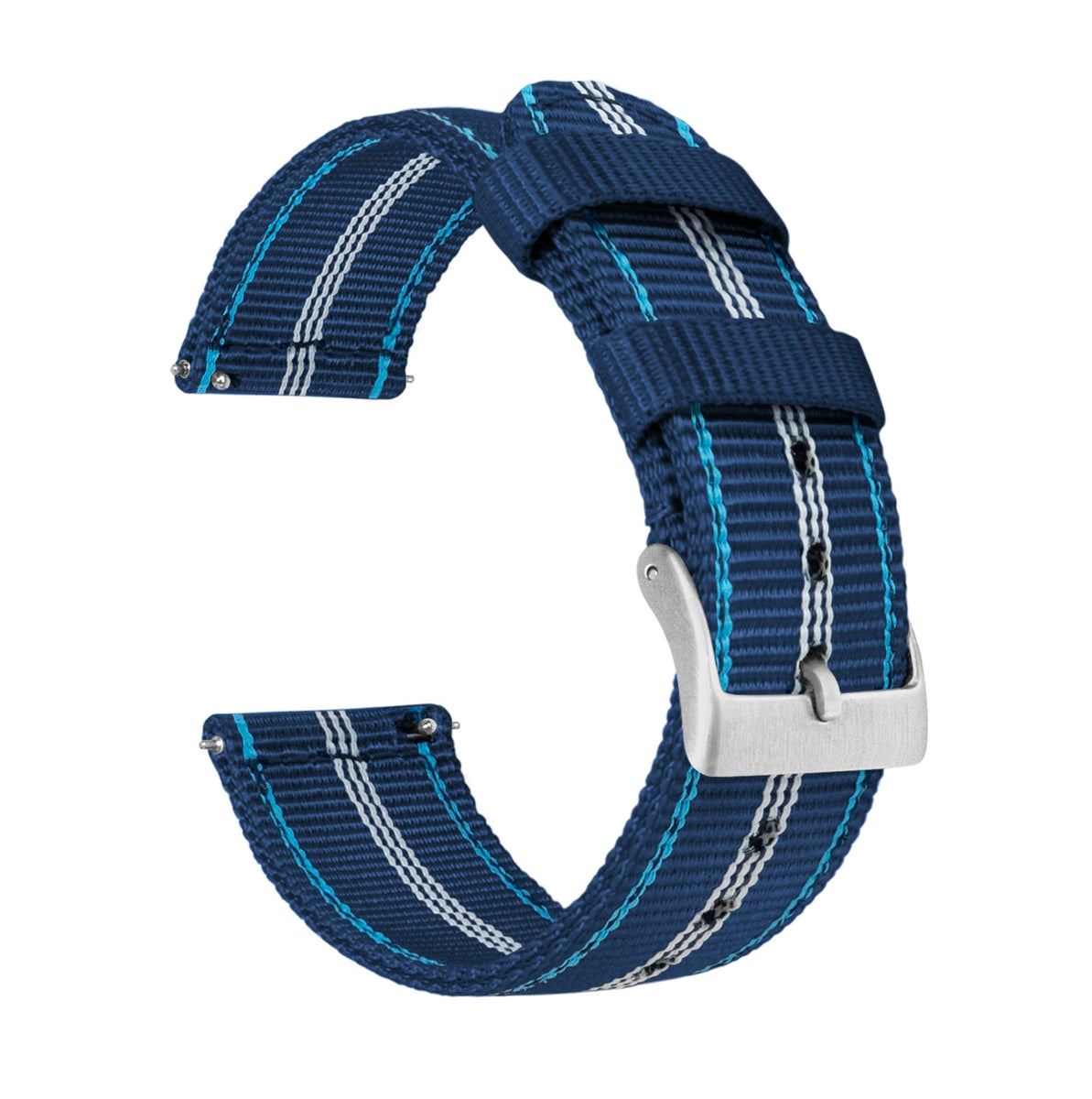 Navy Aqua Blue Two Piece NATO® style Watch Band – Affinity Bands